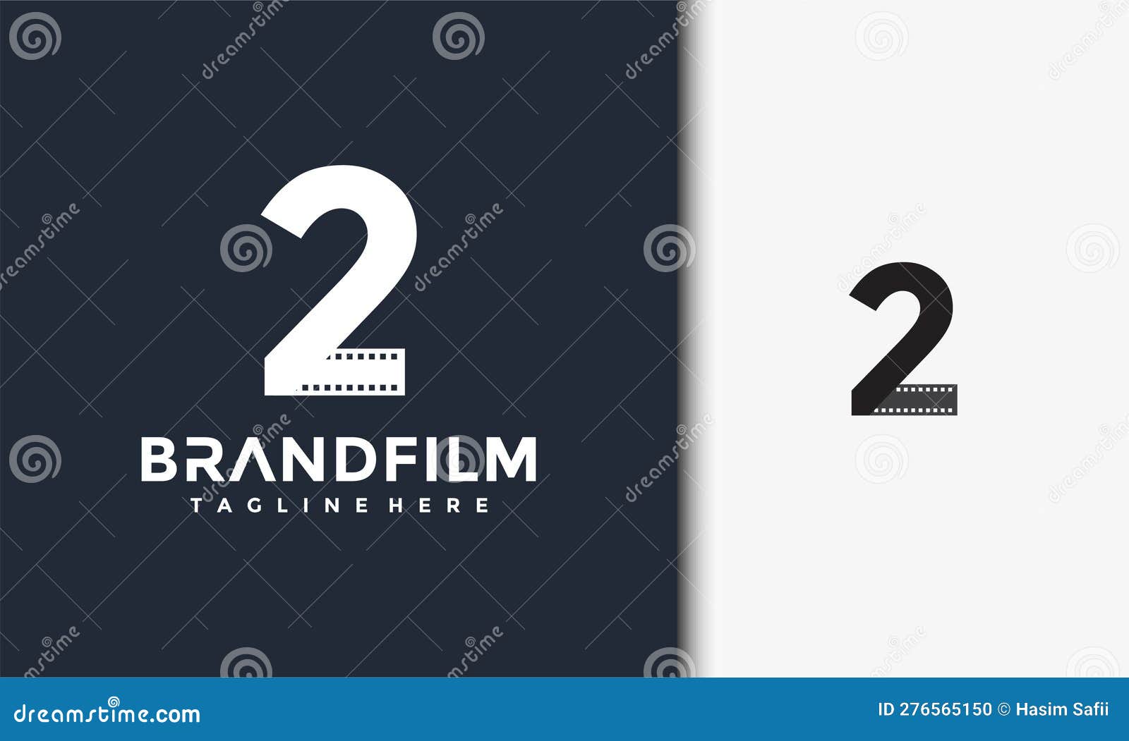 Number 2 movie logo film stock vector. Illustration of black - 276565150