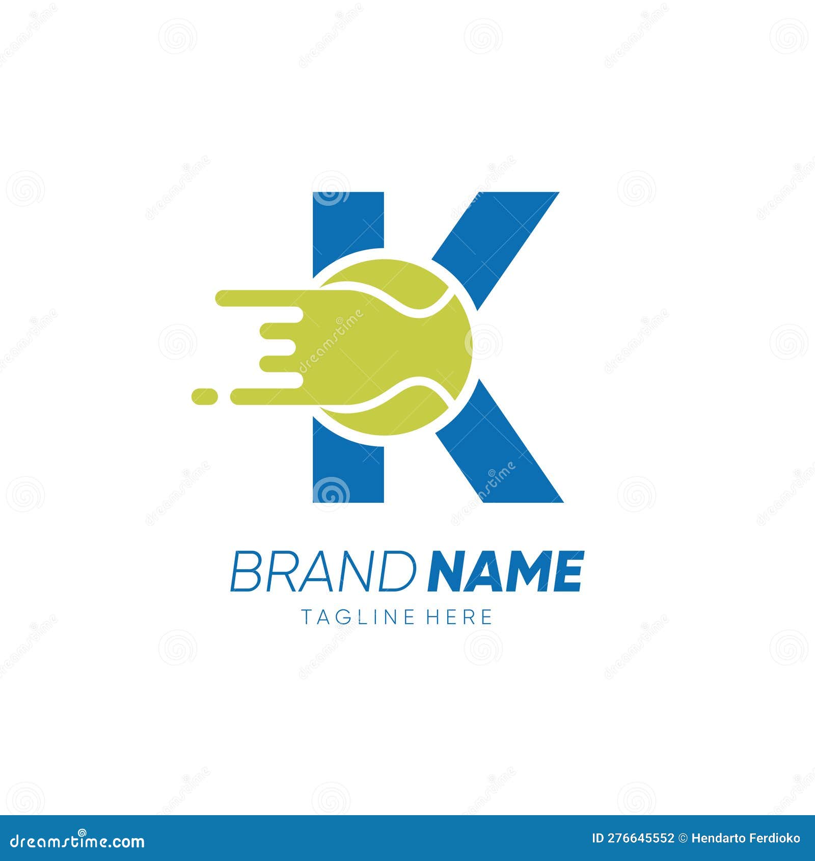 Letter K Initial Tennis Ball Logo Design Vector Icon Graphic Emblem ...