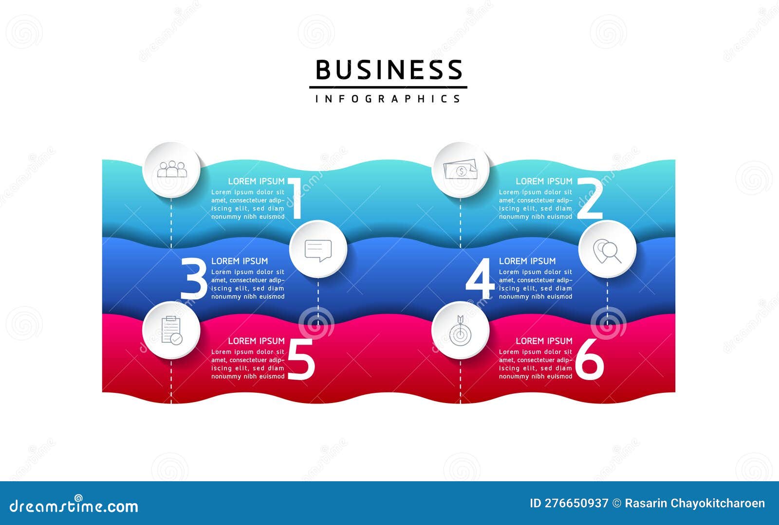 Vector Business Presentation Connecting Steps Infographic Template ...