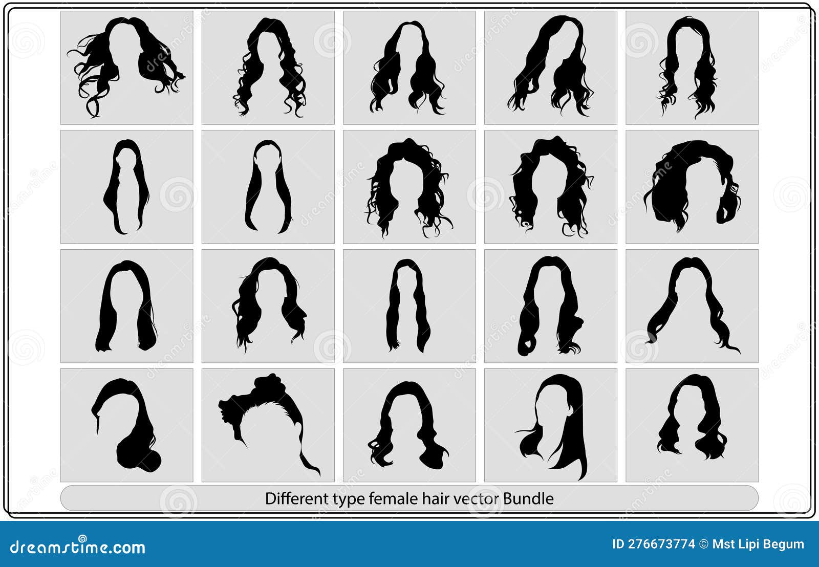 Set of Women Hairstyles Vector,hairstyles Illustration,hairstyle Vector ...