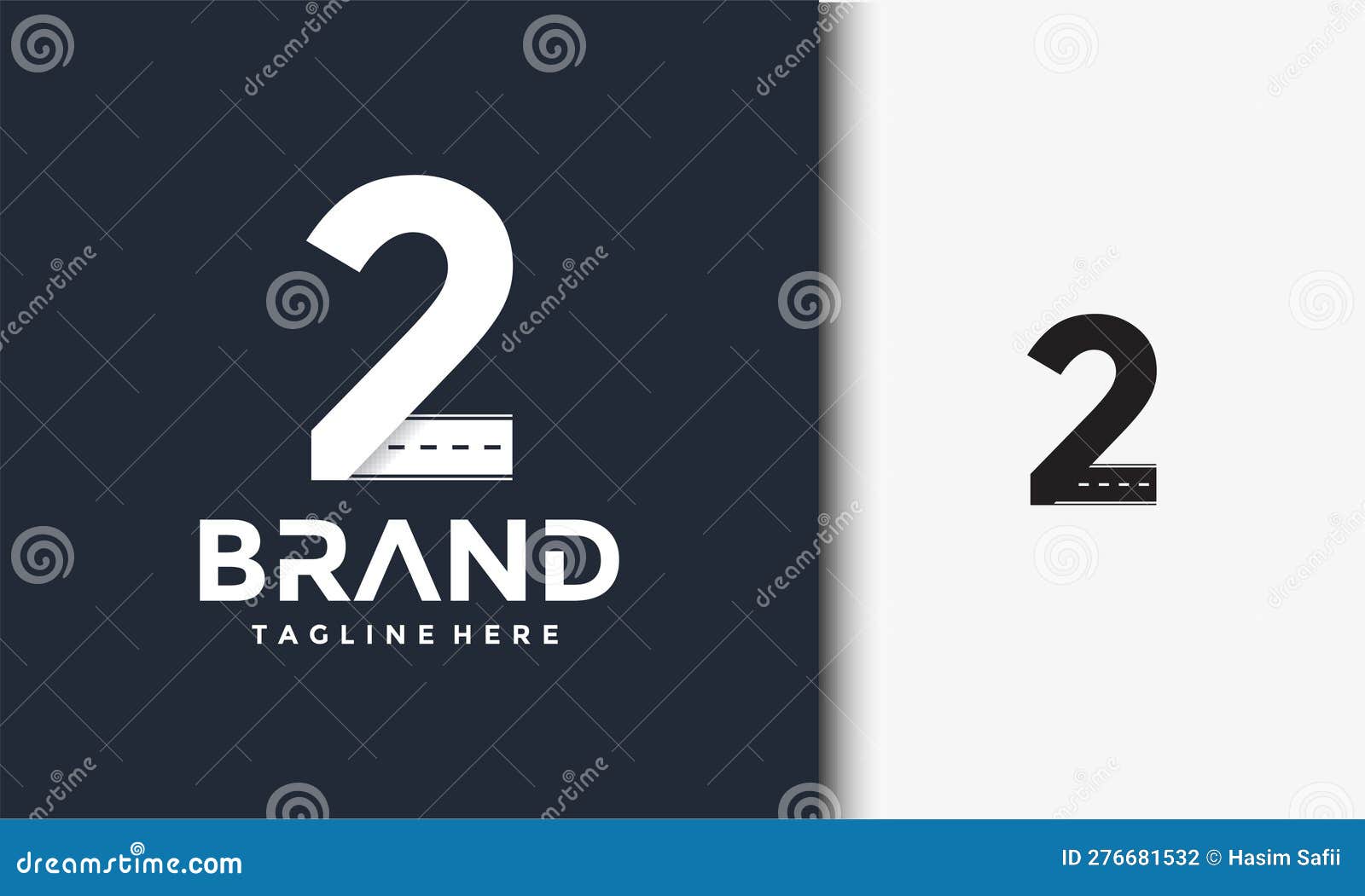 Number 2 highway logo stock vector. Illustration of speed - 276681532