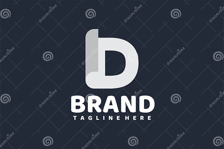 Initial D paper logo stock vector. Illustration of font - 276686745