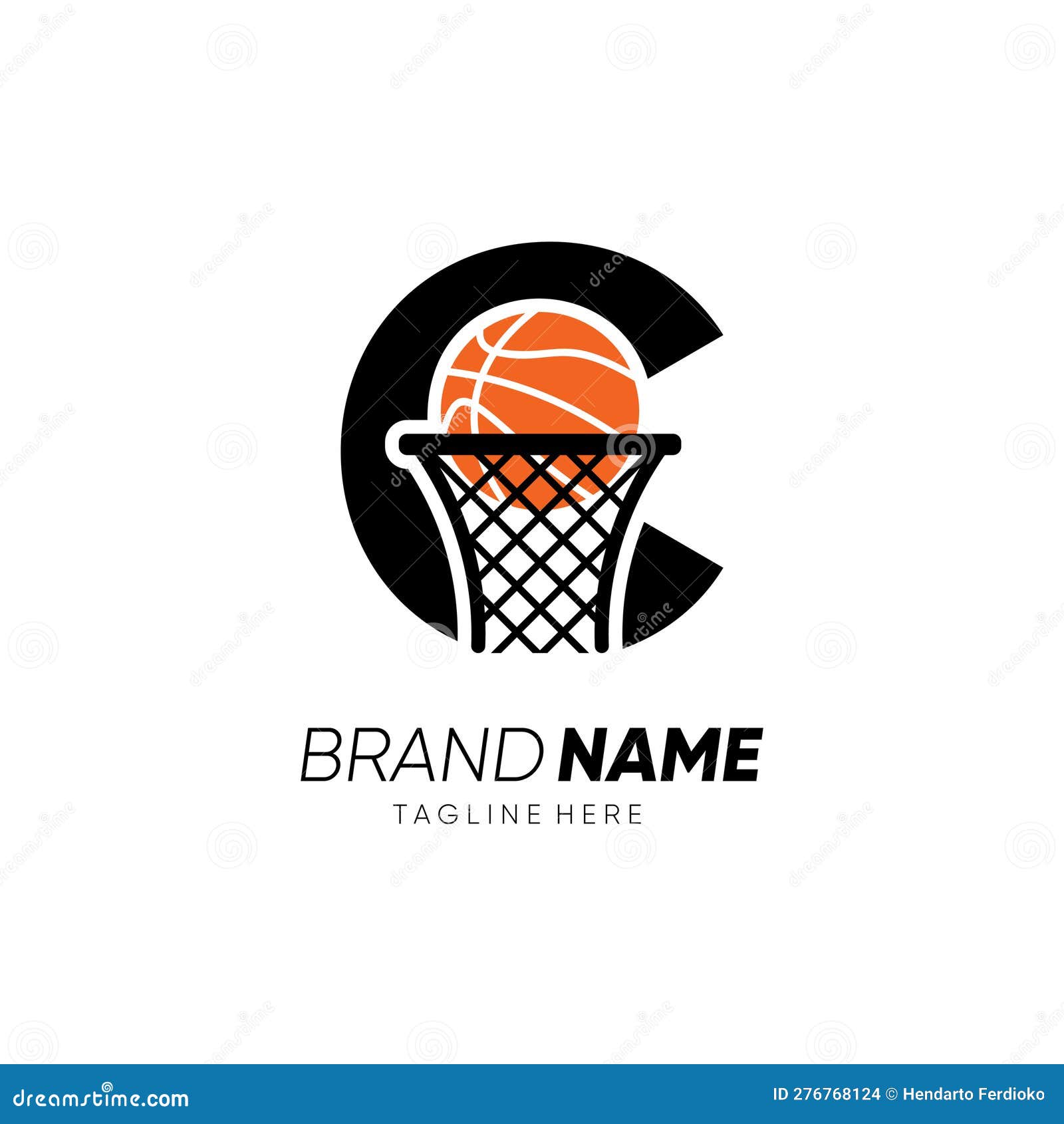 Letter C Initial Basketball Logo Design Vector Icon Graphic Emblem ...