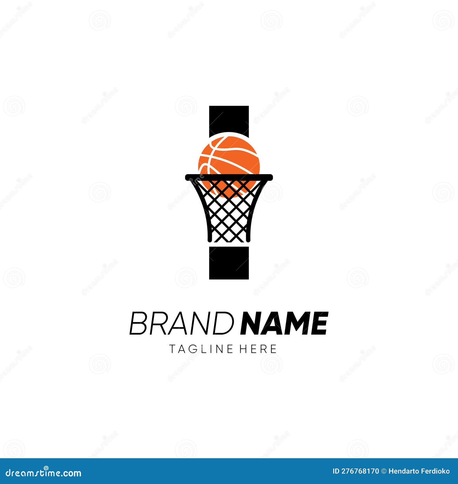 Letter I Initial Basketball Logo Design Vector Icon Graphic Emblem ...