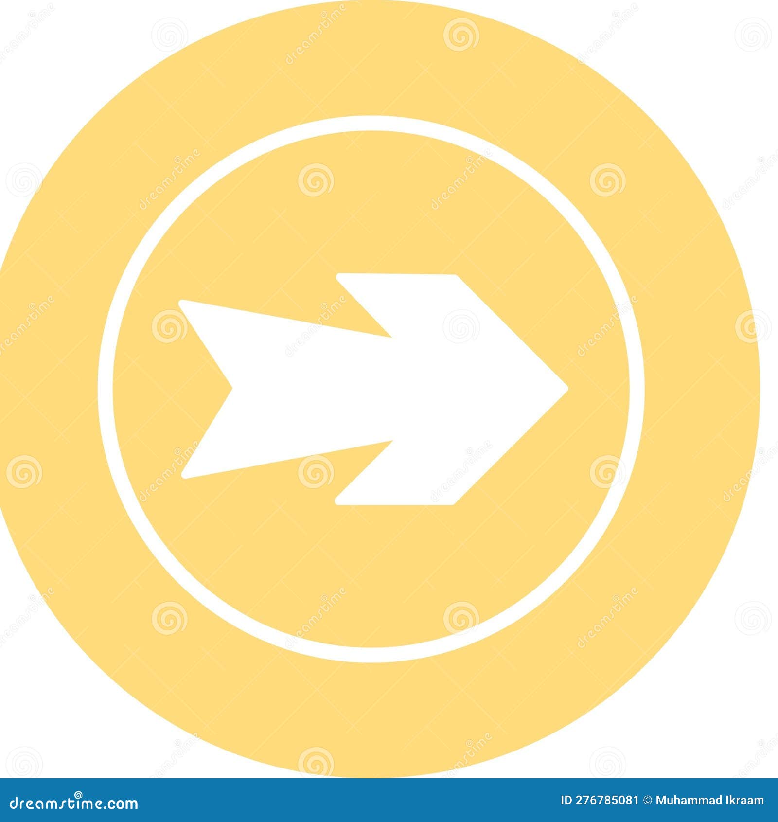 Right Arrow Which Can Easily Edit or Modify Stock Illustration ...