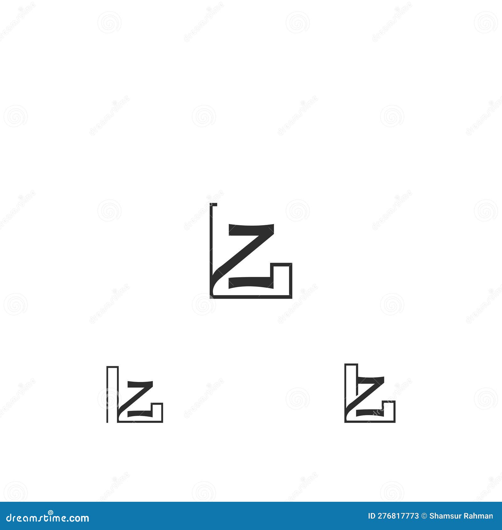 Alphabet Initials Logo ZL, LZ, Z and L Stock Vector - Illustration of ...