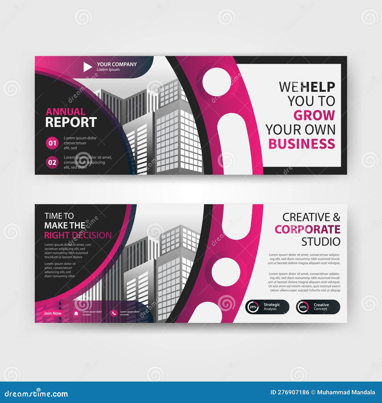 Purple Color Abstract Corporate Business Banner Template, Horizontal ...