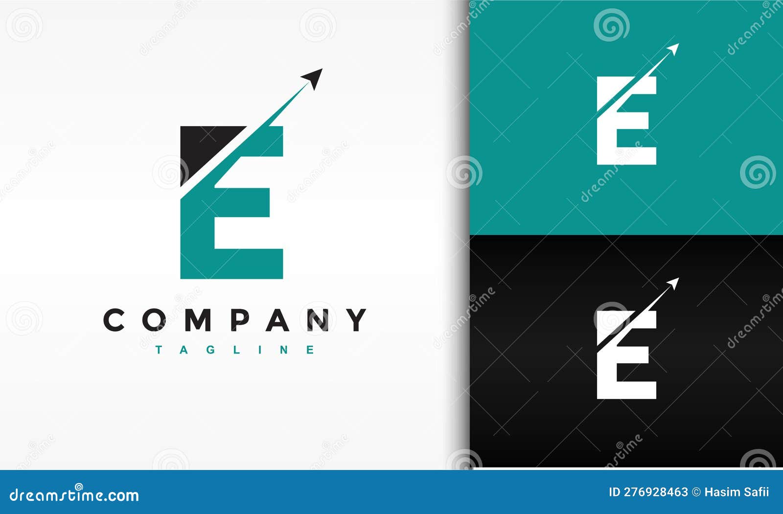 Initial E launch fly logo stock vector. Illustration of planet - 276928463