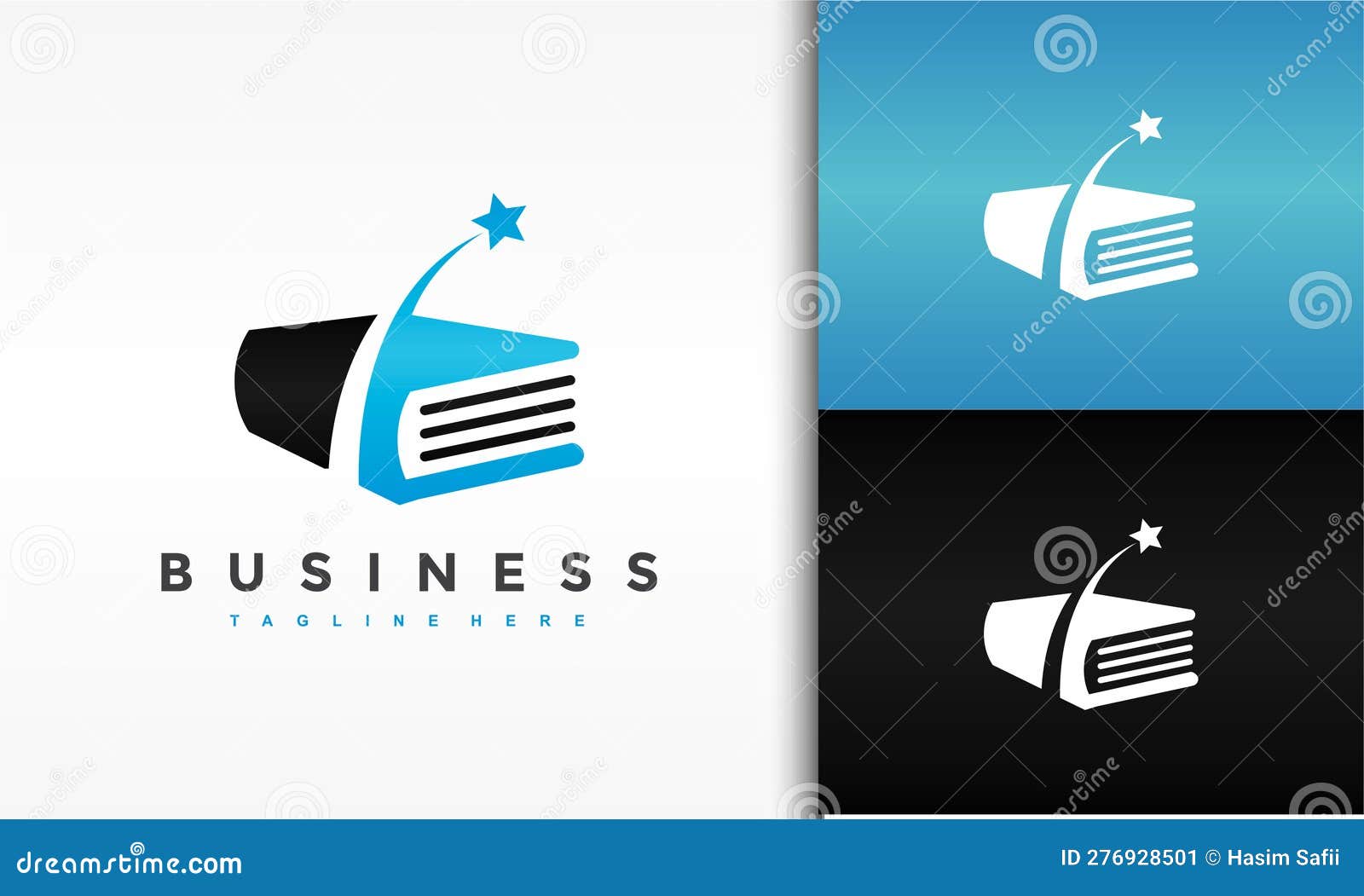 Star and book logo stock vector. Illustration of symbol - 276928501