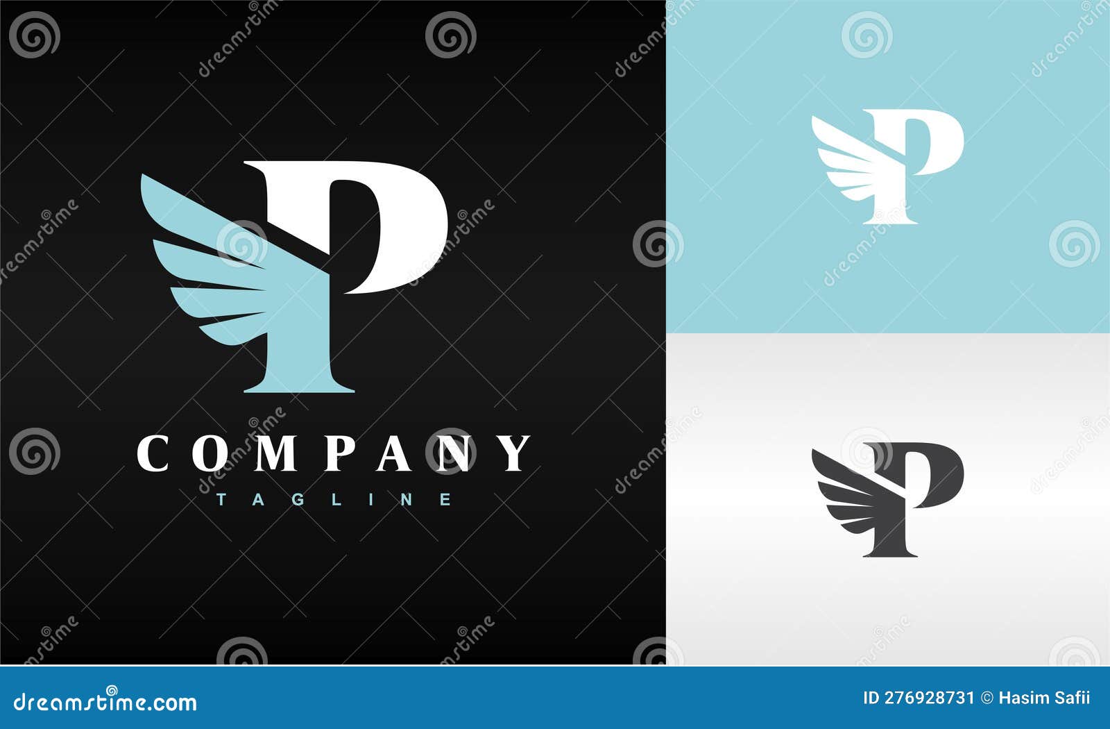 Initials P wing logo stock vector. Illustration of company - 276928731