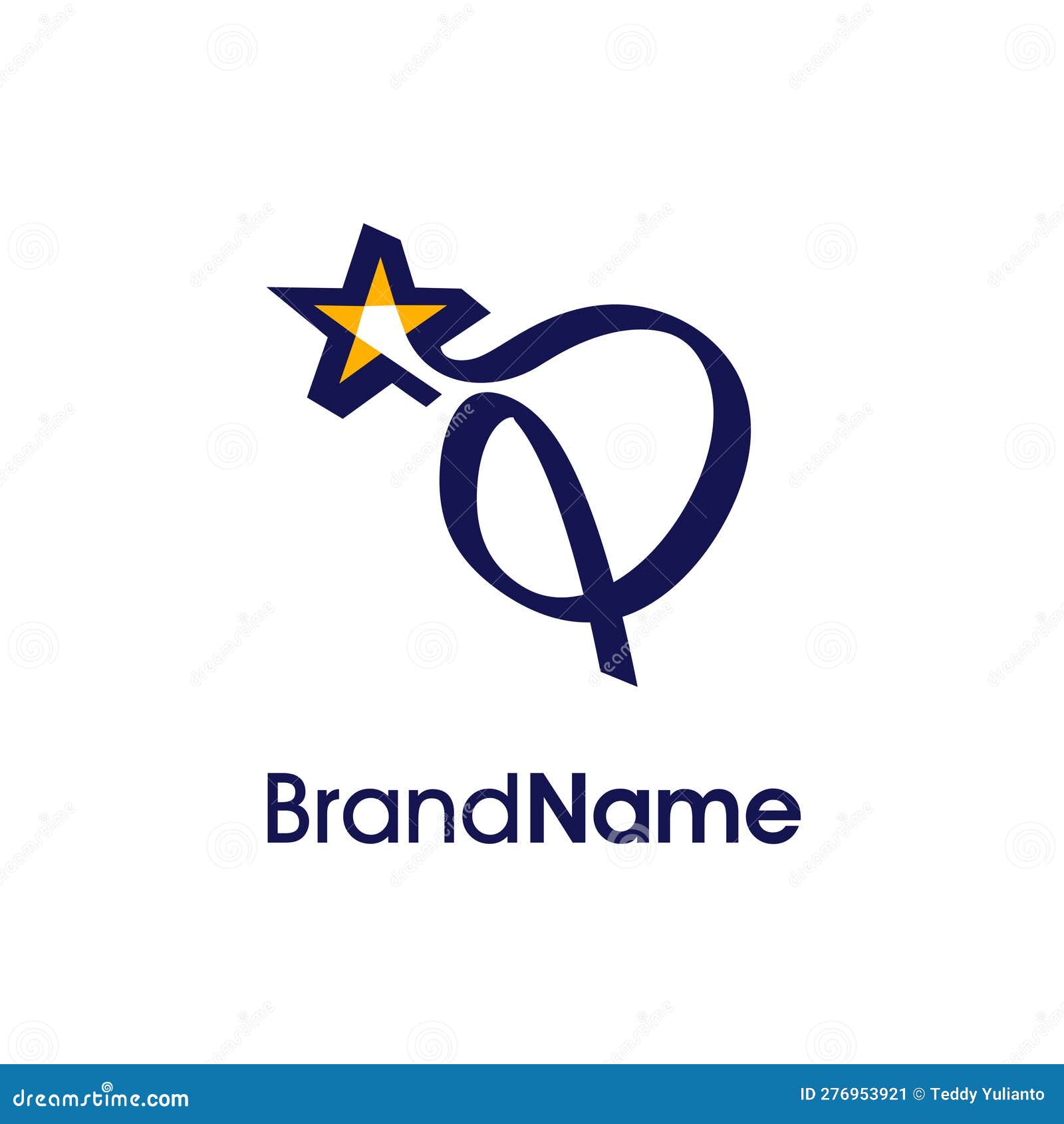 Initial Q Abstract Star Logo Stock Vector - Illustration of club ...