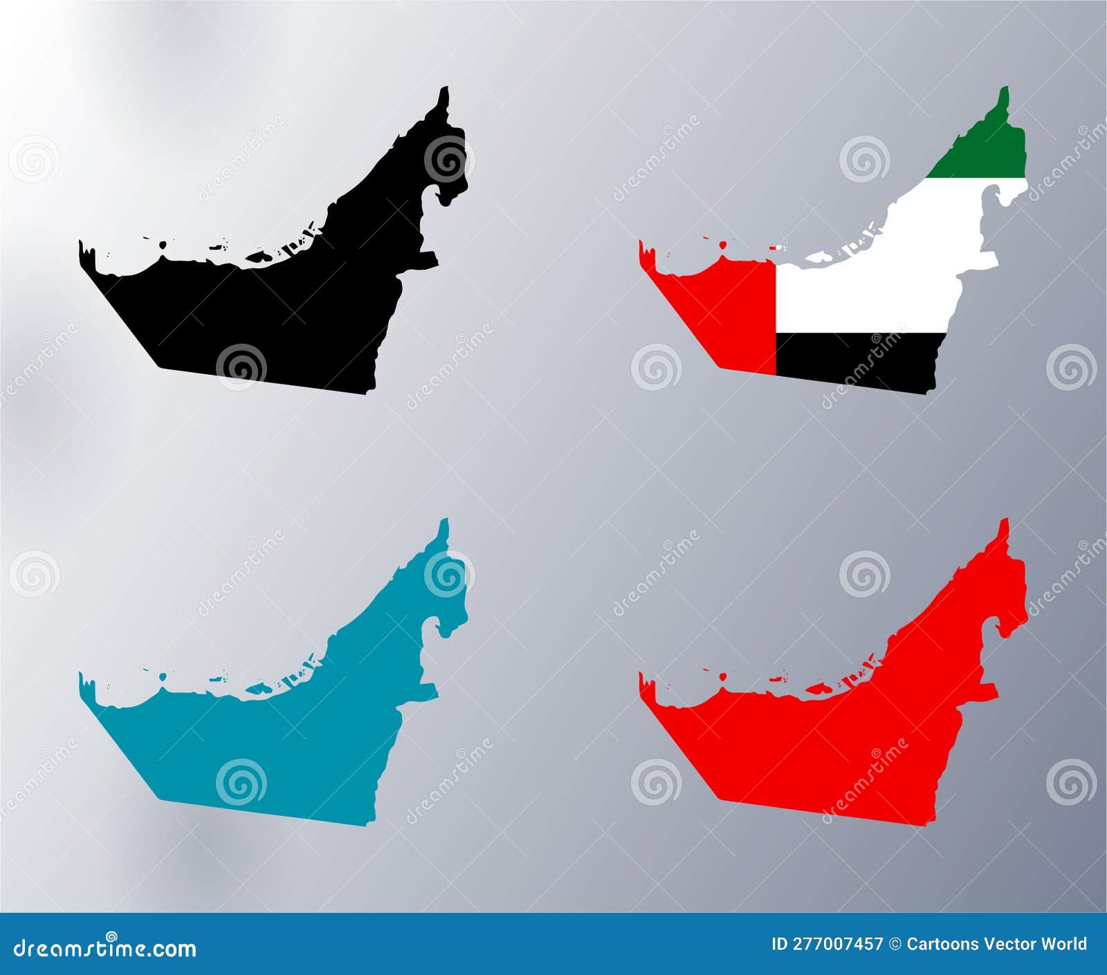 Vector Illustration of Dubai Map on a White Gradient Background Stock ...