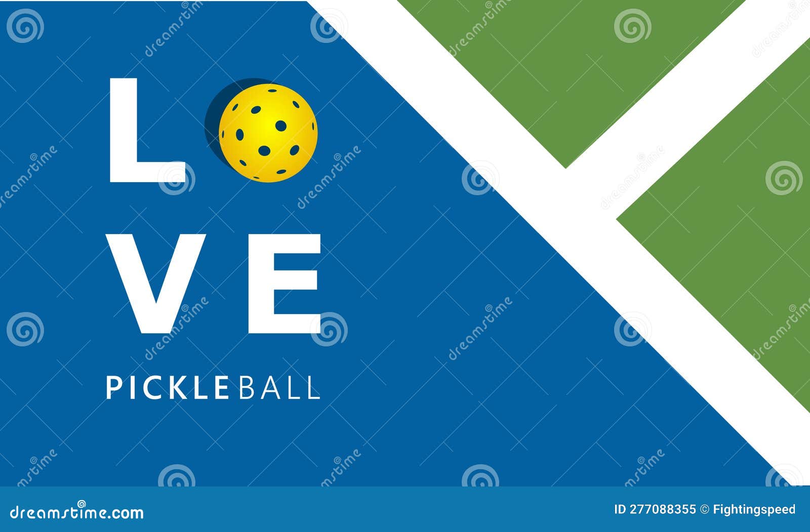 Vector Background of Pickleball Game with Court Stock Vector ...