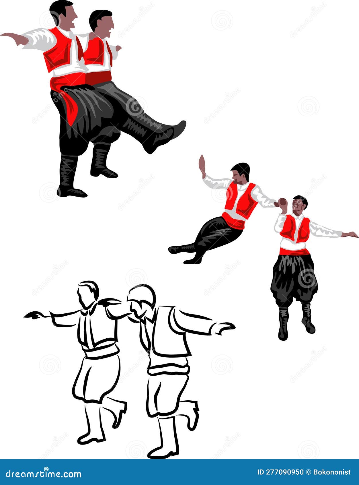 Greek dancers vector stock vector. Illustration of ethnic - 277090950