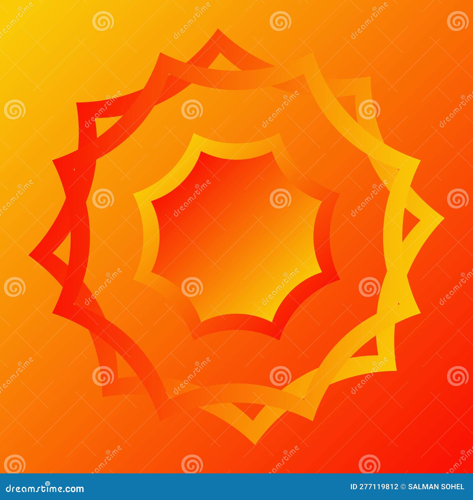 Abstract Red Yellow Circle Retro Background Design Stock Illustration ...