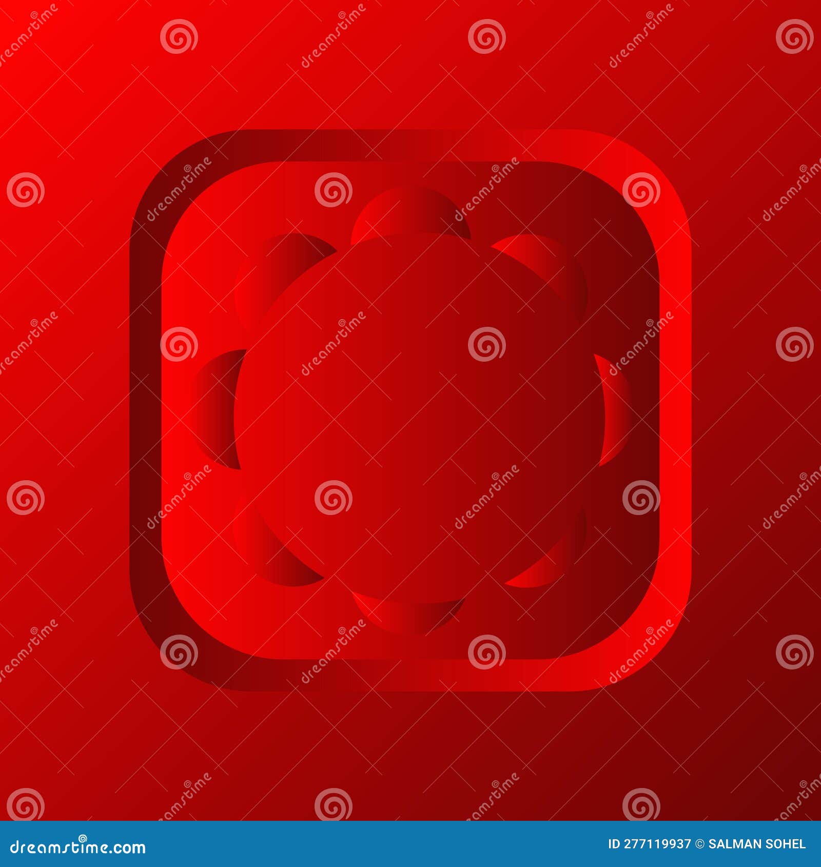Abstract Red 3d Logo Sign Icon Shape Design Stock Illustration ...