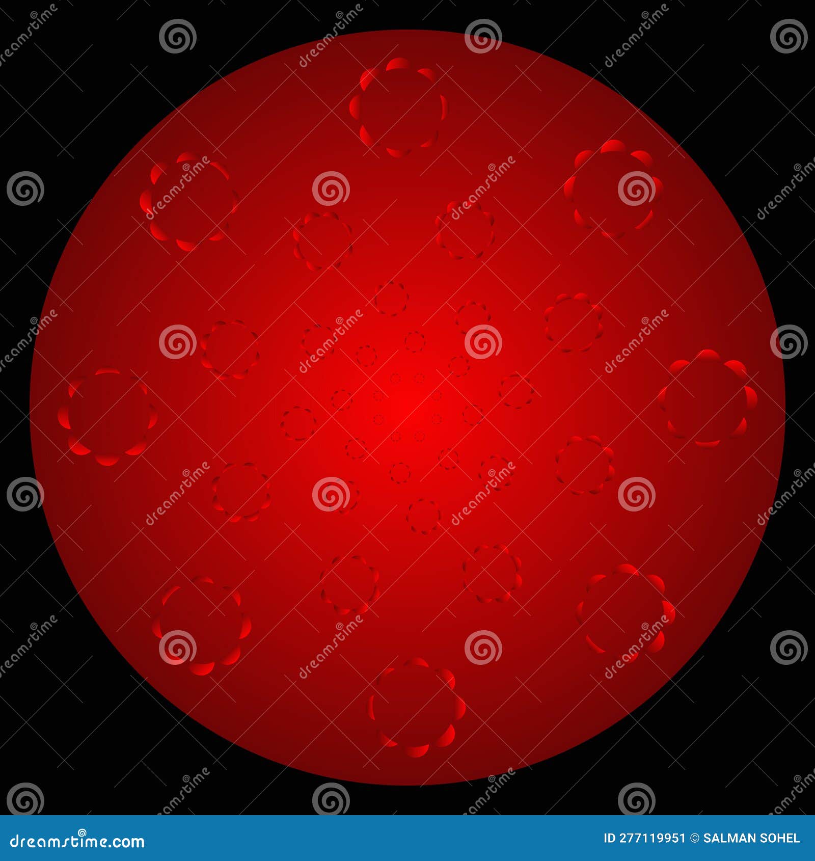 Abstract Red Round Circle Art Background Design Stock Illustration ...