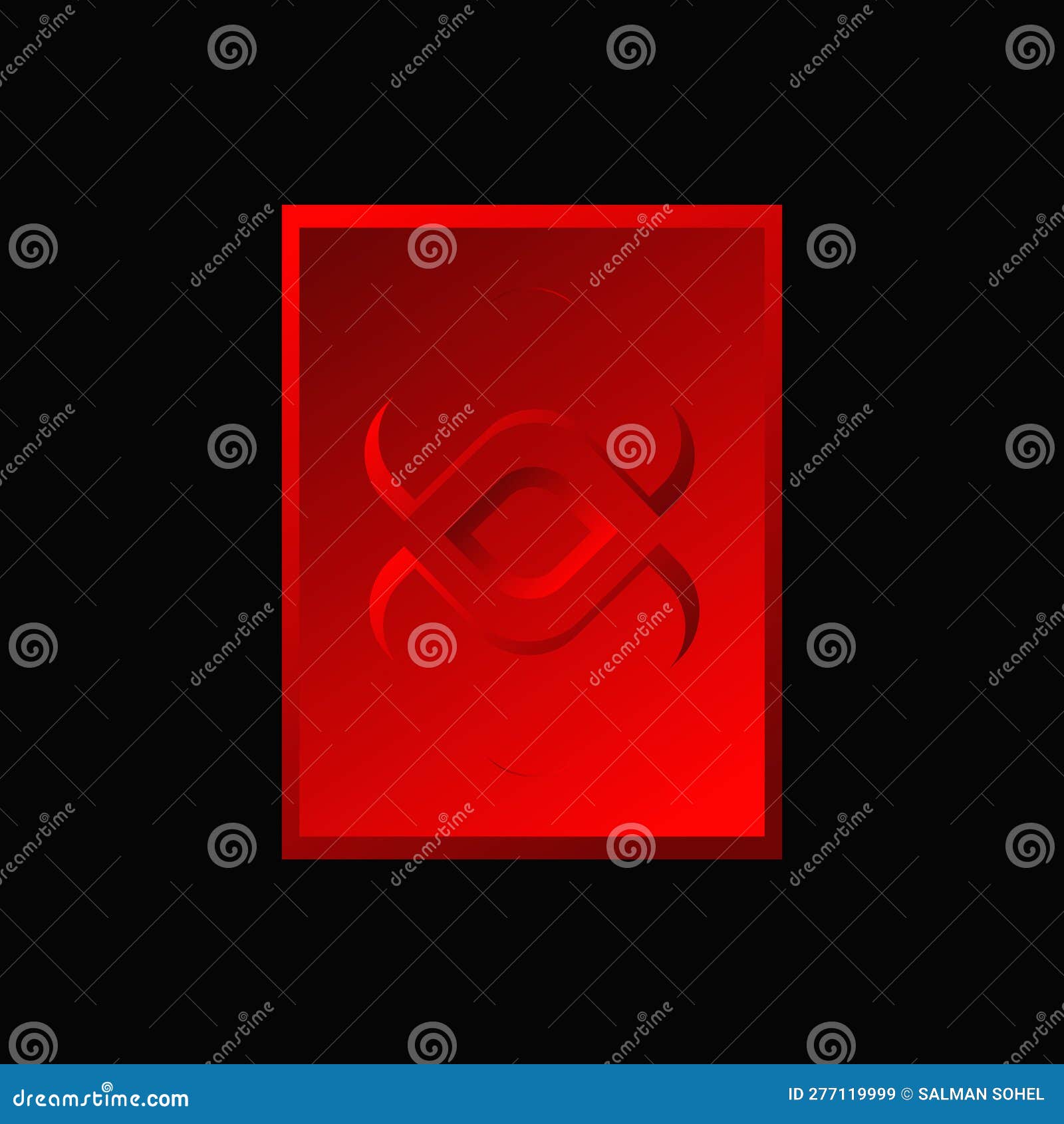 Abstract Red 3d Sign Icon Design Stock Illustration - Illustration of ...