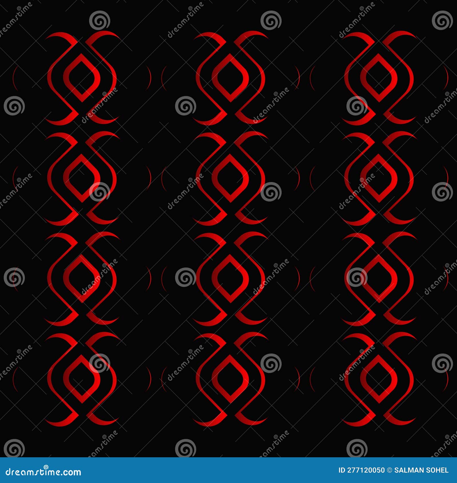 Abstract Red Pain Art with Black Background Stock Illustration ...