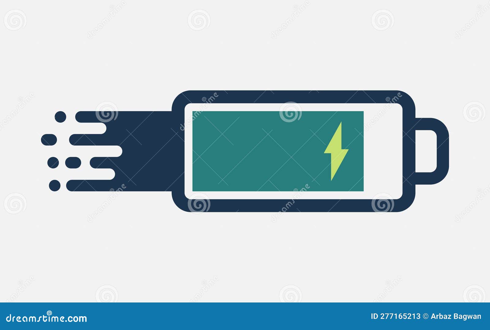 Fast Charging Battery Indicator Status. Rapid Quick Electric Charge ...