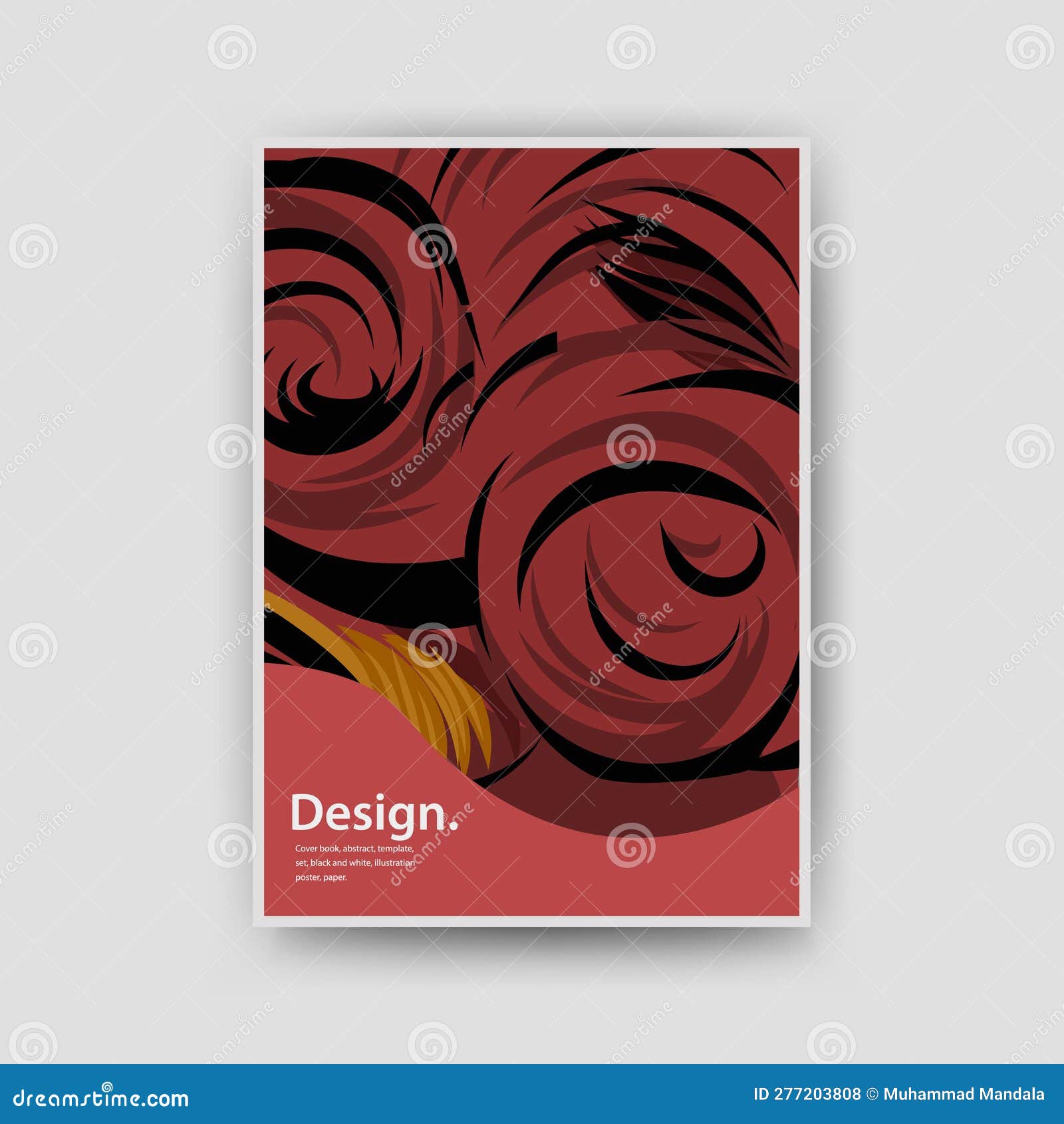 Retro Poster. Annual Report Book Cover Design, Template for Brochure ...