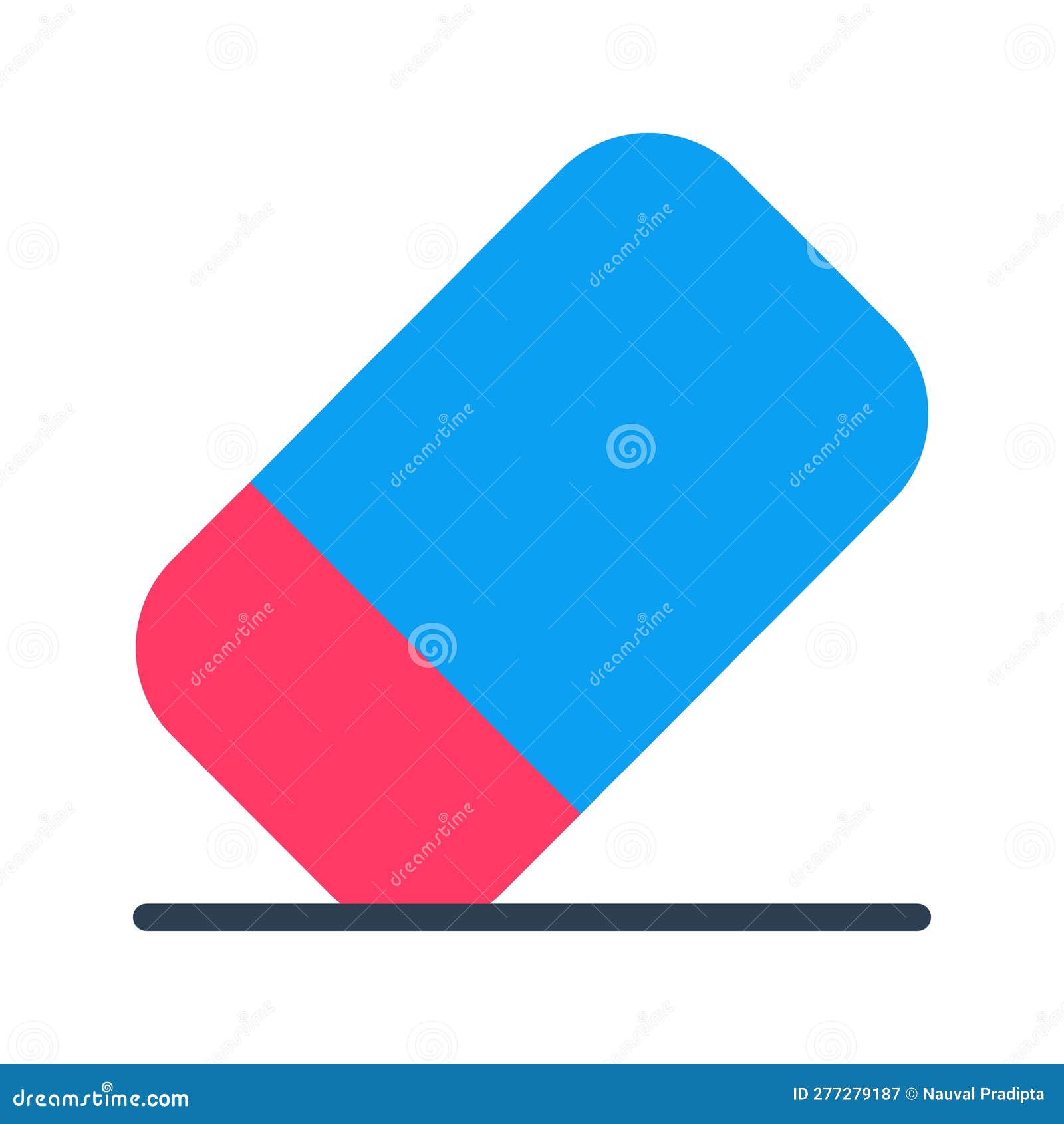 Eraser Flat Style Icon stock vector. Illustration of symbol - 277279187