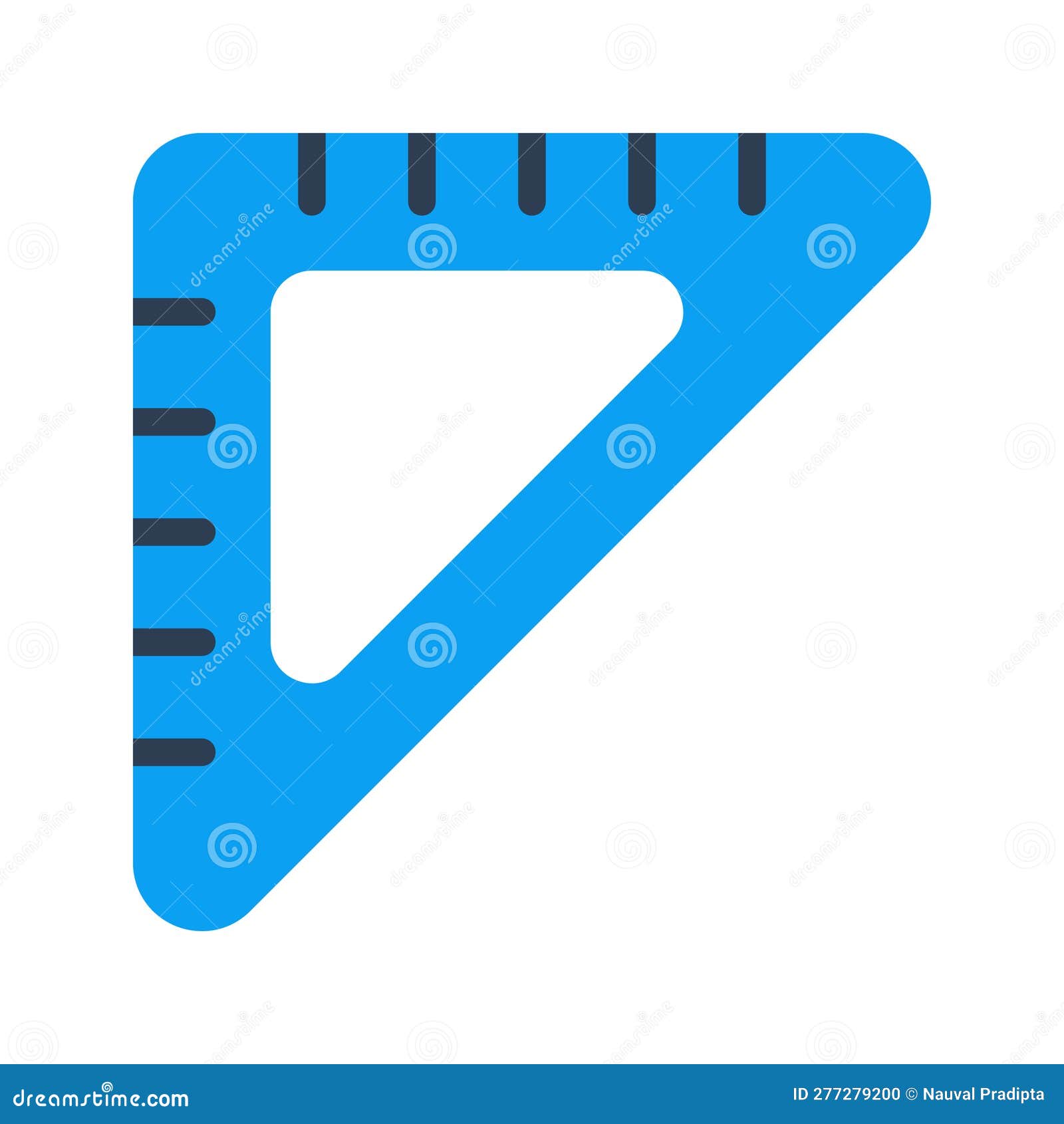 Triangle Ruler Flat Style Icon Stock Vector - Illustration of white ...