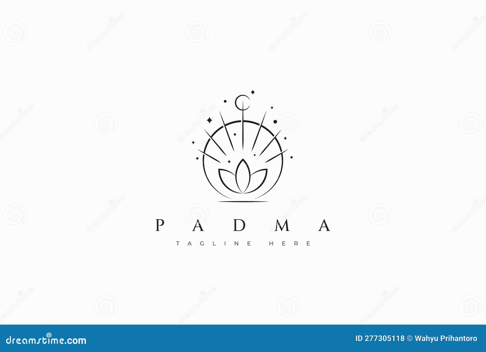 Padma Sacred Geometric Ornamental Nature Yoga and Spa Logo Stock Vector ...