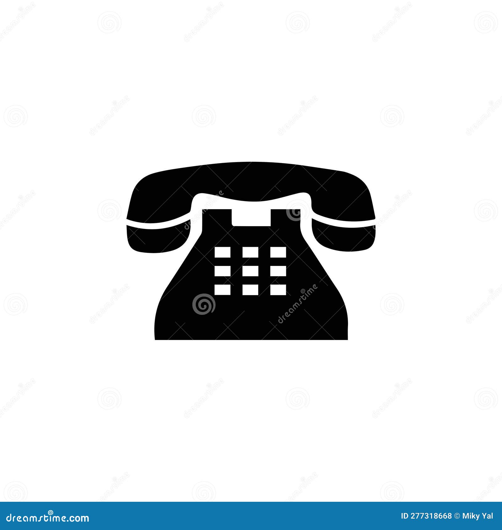 Telephone Icon or Logo Isolated Sign Symbol Vector Illustration ...