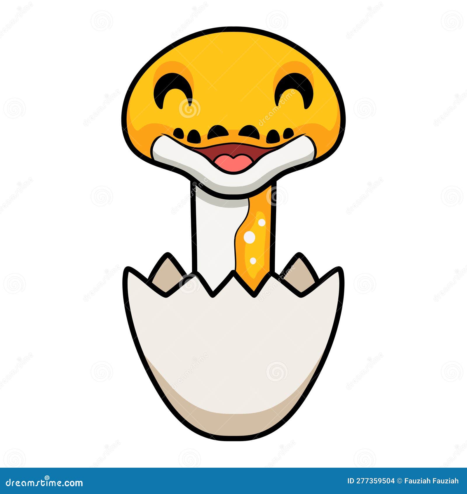 Cute Albino Pied Reticulated Python Cartoon Inside an Egg Stock Vector ...