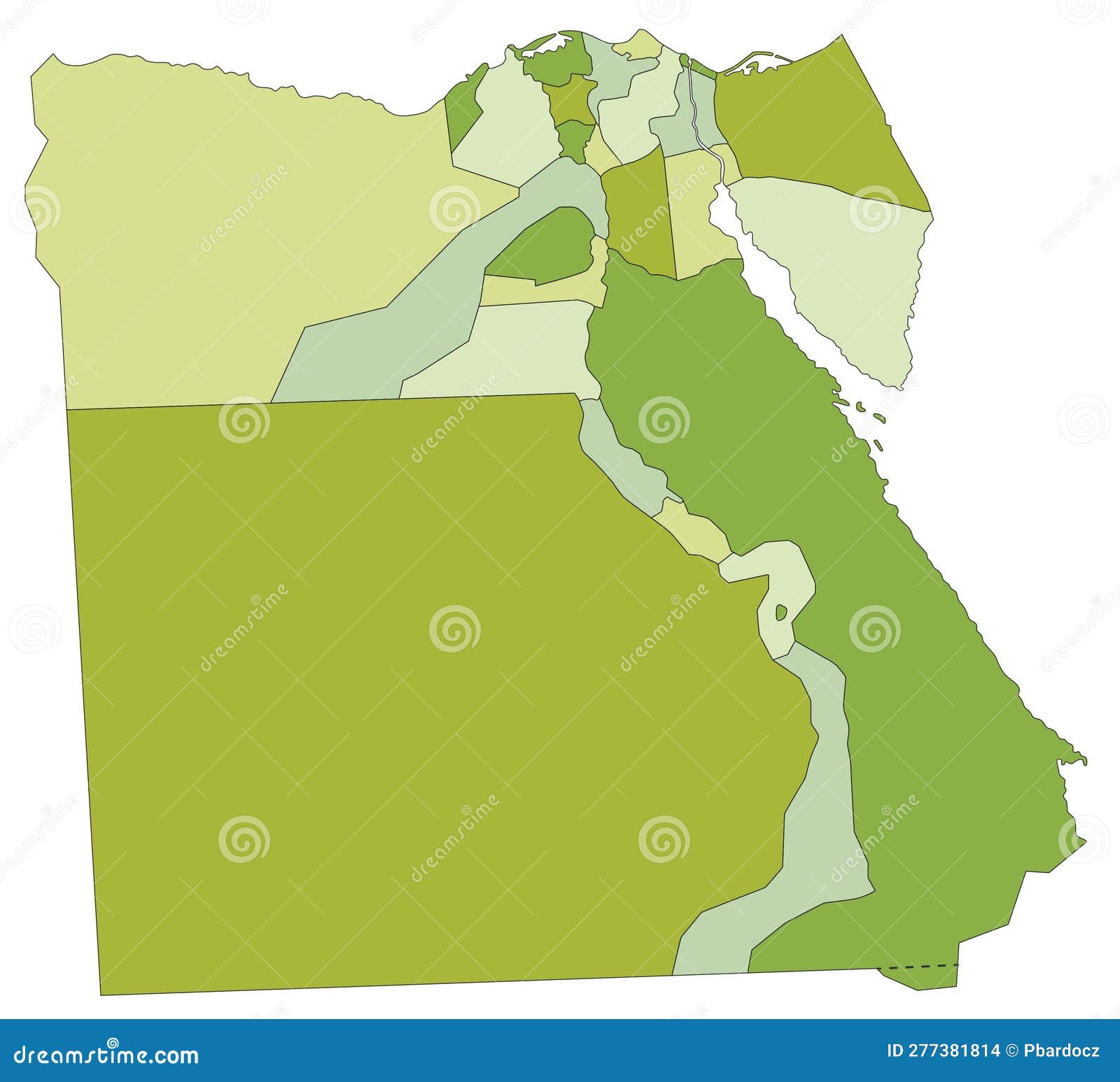 Detailed Editable Political Map with Separated Layers. Egypt Stock ...