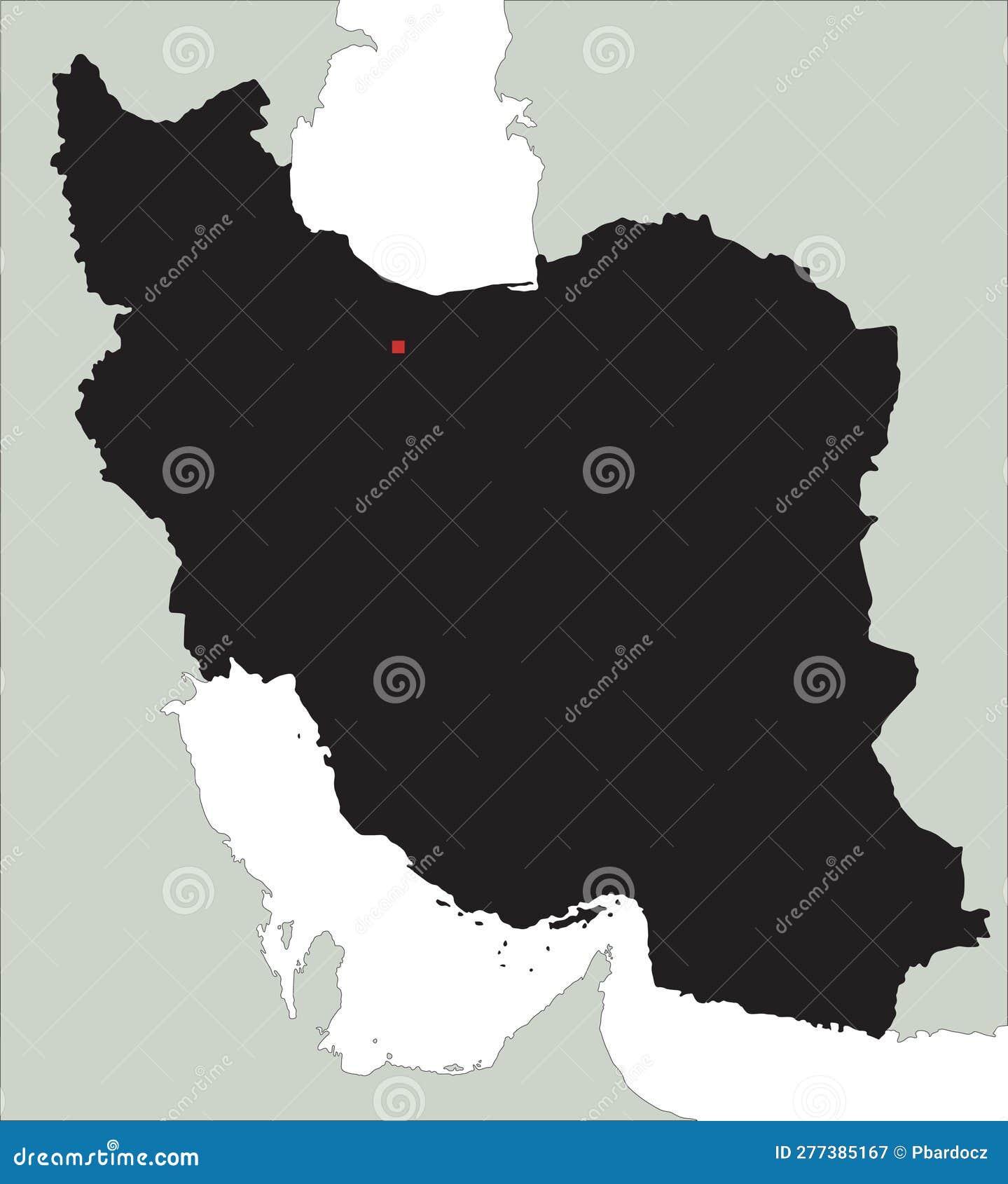 Detailed Iran Silhouette Map. Stock Vector - Illustration of nation ...