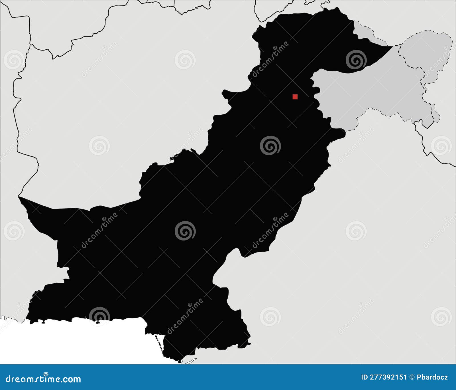 Detailed Pakistan Physical Map With Labeling. Vector Illustration ...