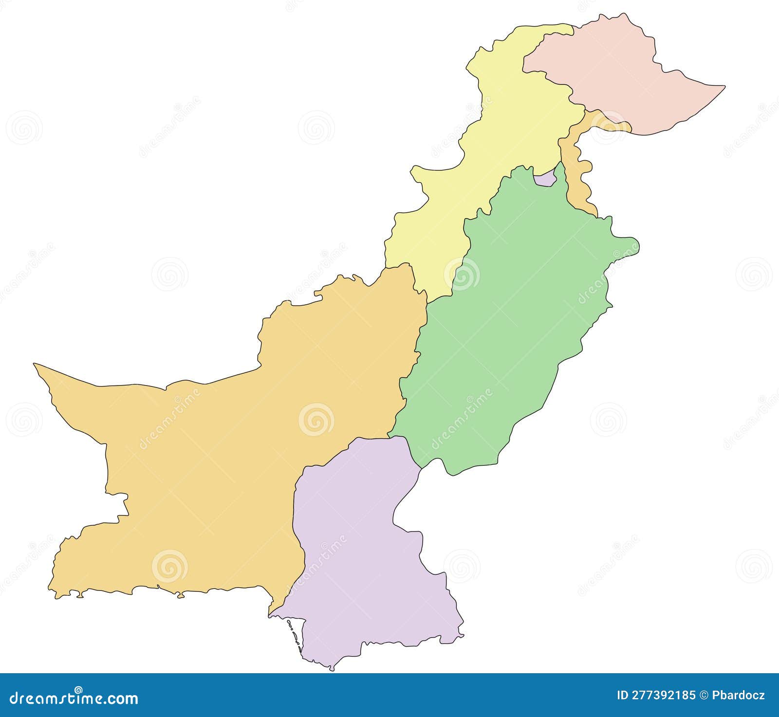 Pakistan - Detailed Blue Country Map With Cities, Regions, Location On ...