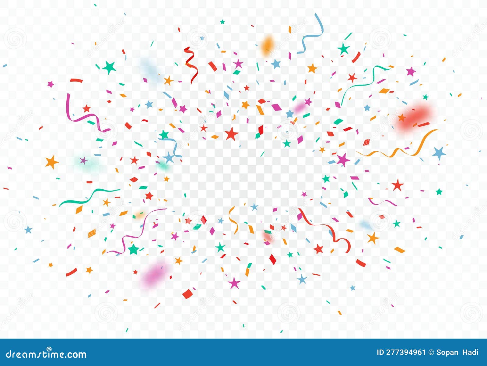 Bursting Colorful Confetti Celebrations Design Isolated On Transparent ...