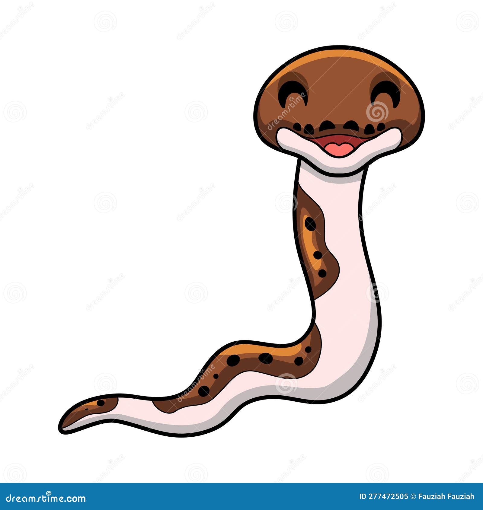 Cute Pied Reticulated Python Cartoon Stock Vector - Illustration of ...