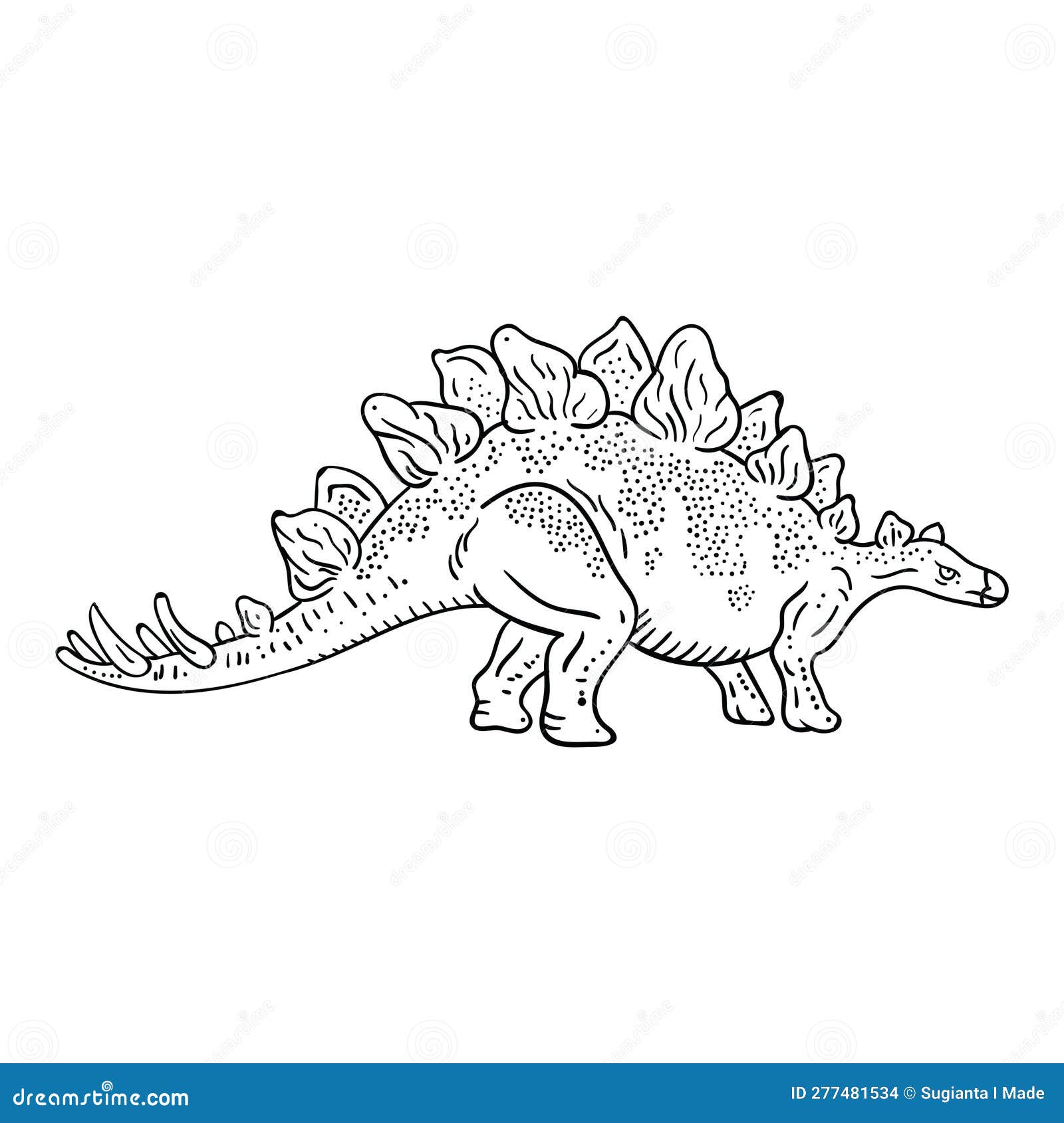 Hand Drawing Style of Dinosaur Icon Vector Stock Vector - Illustration ...