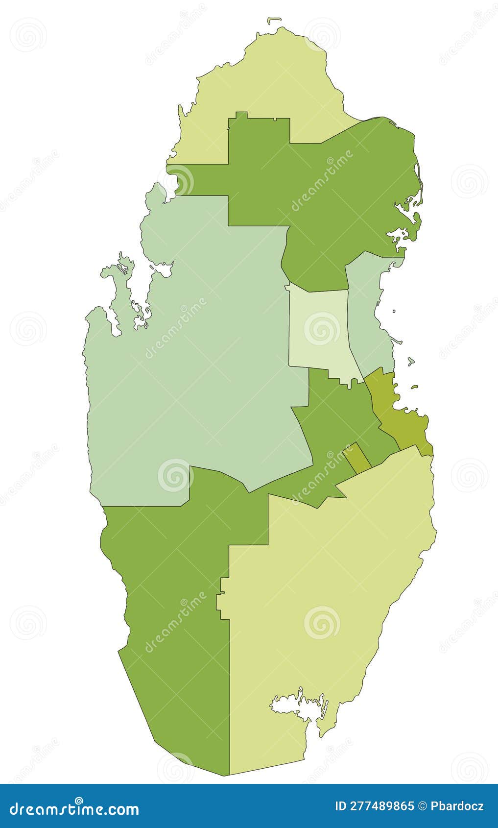 Detailed Editable Political Map with Separated Layers. Qatar Stock ...