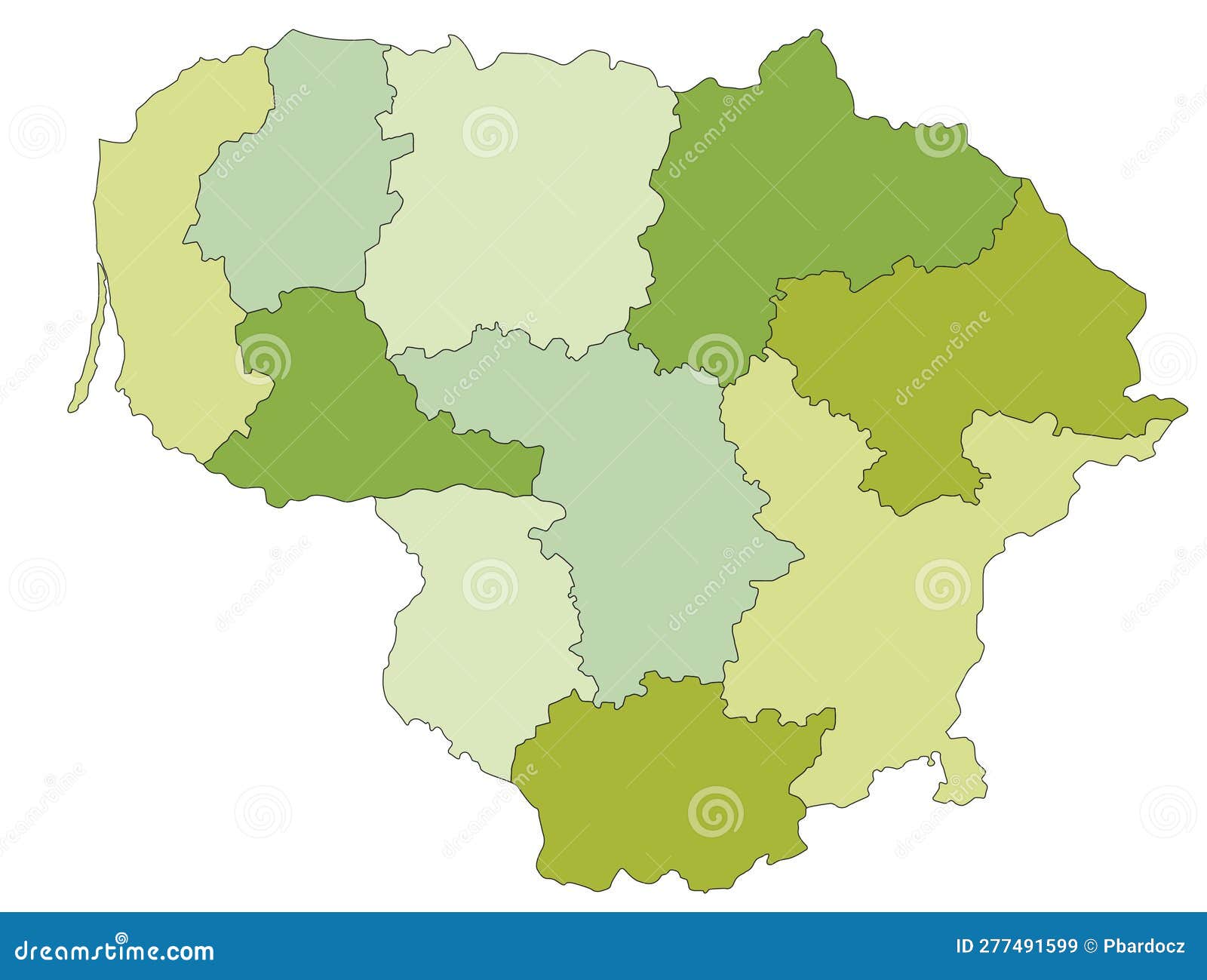 Political Map Of Lithuania Isolated On Transparent Background Cartoon ...