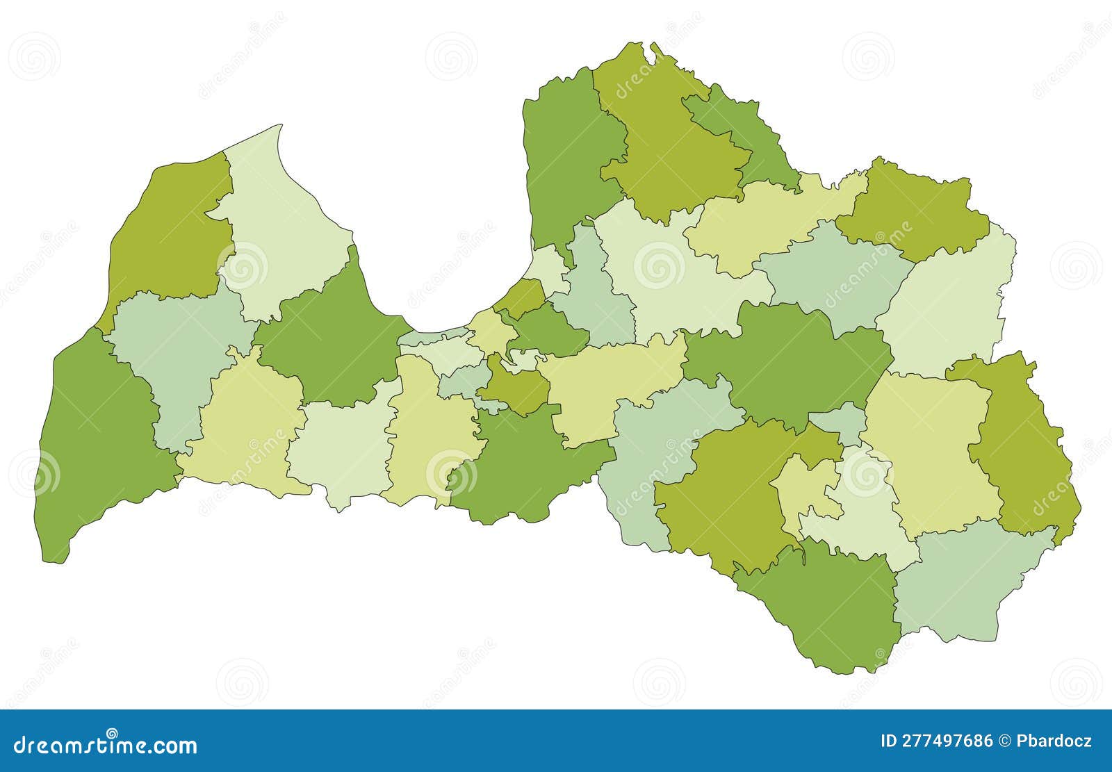 Political Map Of Latvia Isolated On Transparent Background Vector ...
