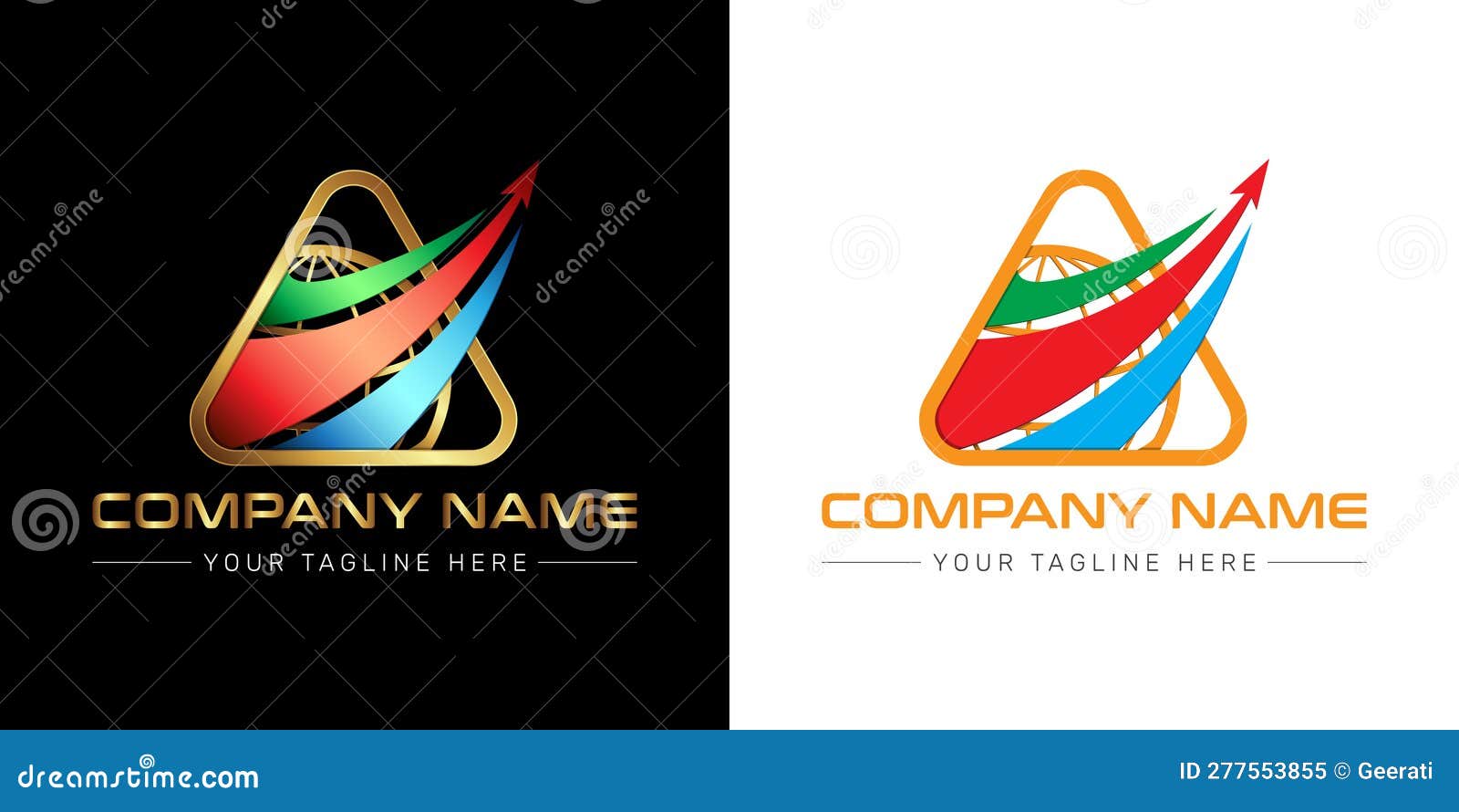 Export Logo Design, Colorful Abstract Vector Branding Logo Stock ...