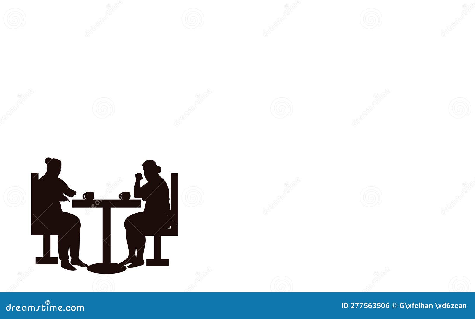 Silhouettes Table Vector Illustration | CartoonDealer.com #83848528