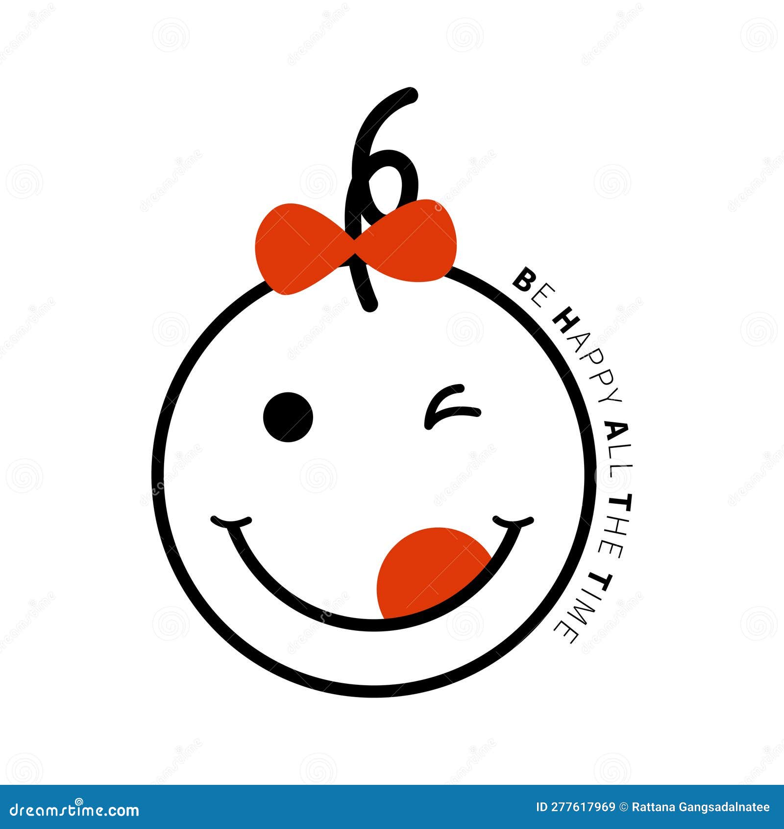 BE HAPPY ALL the TIME, Emoji Cute Smile Stock Vector - Illustration of ...