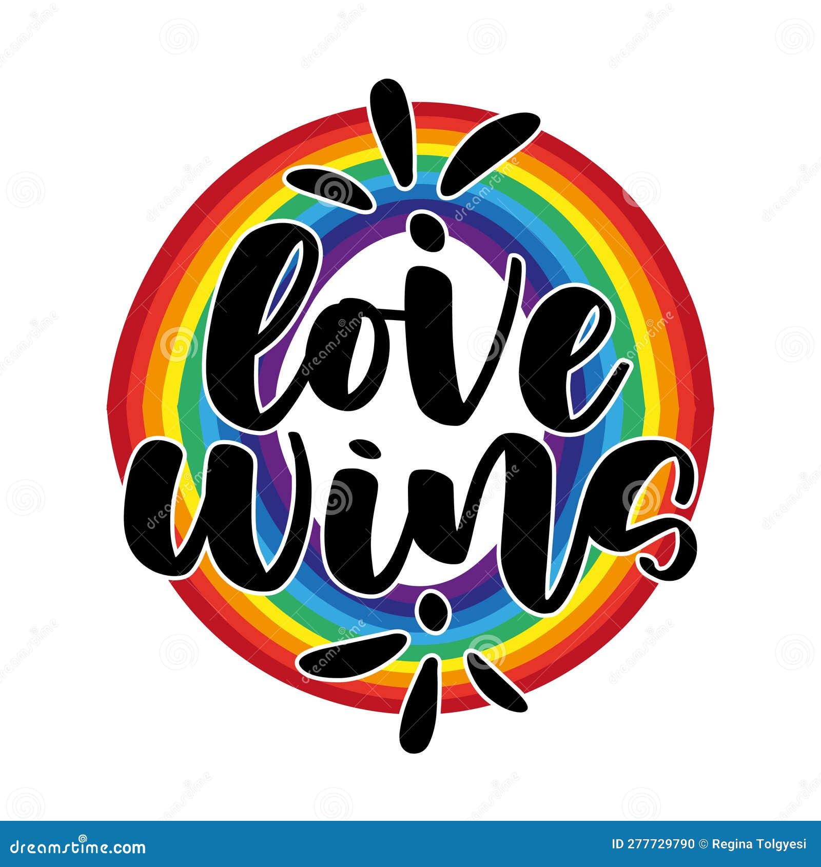 Love Wins - LGBT Slogan Against Homosexual Discrimination Stock Vector ...