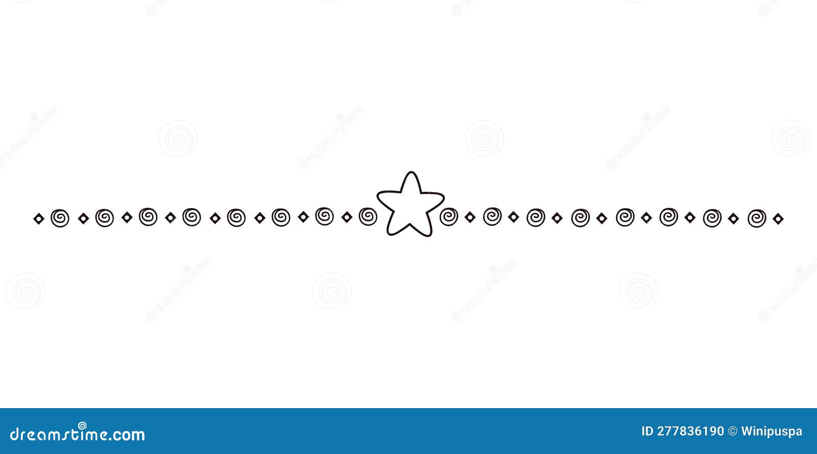 Vintage Divider Element. Black Thin-line Ornate Design Element ...