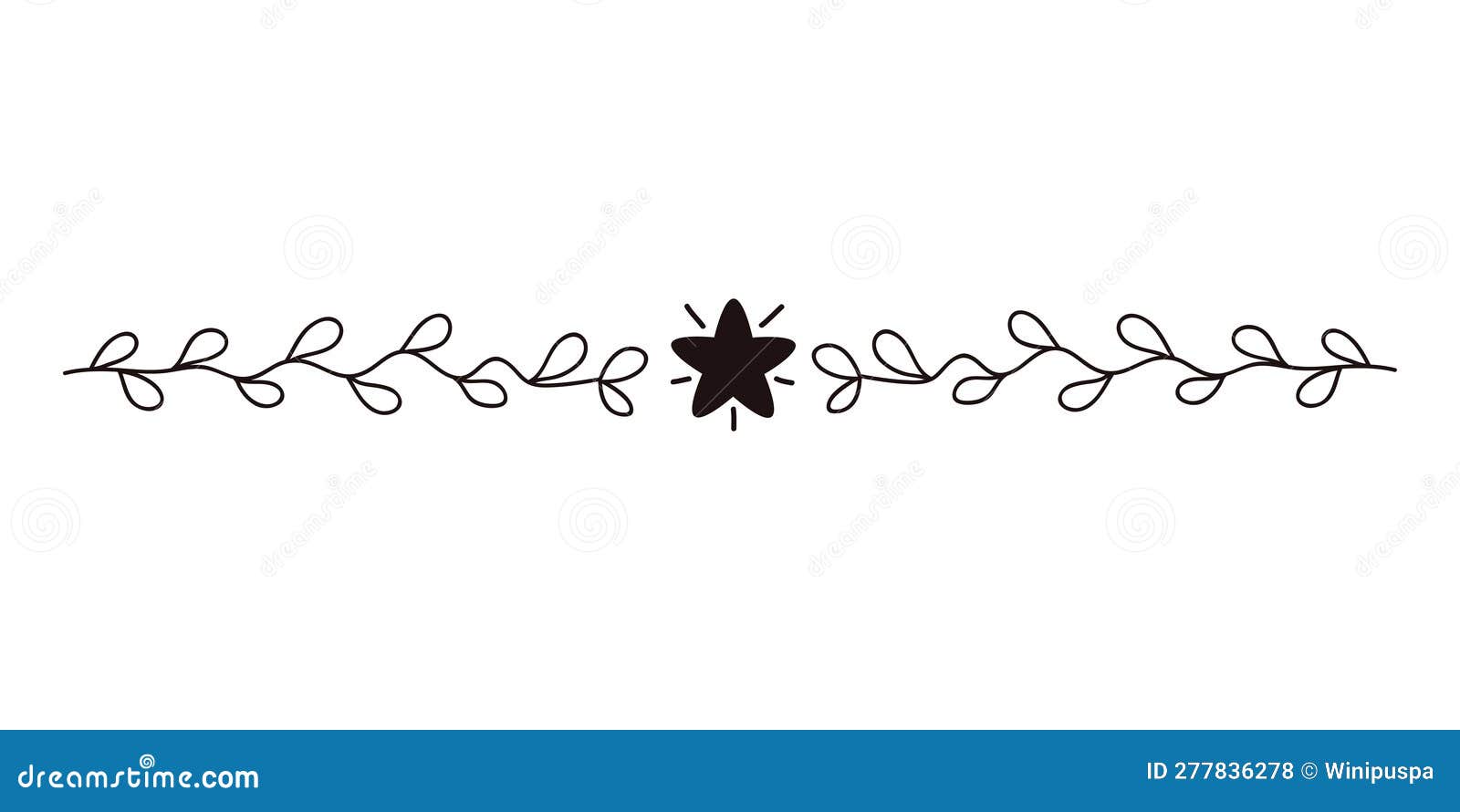 Vintage Divider Element. Black Thin-line Ornate Design Element ...