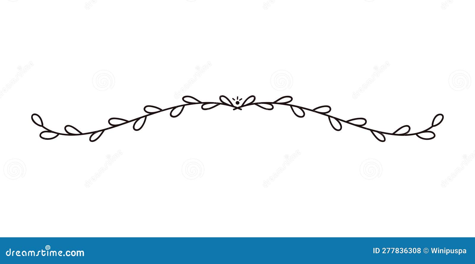Vintage Divider Element. Black Thin-line Ornate Design Element ...