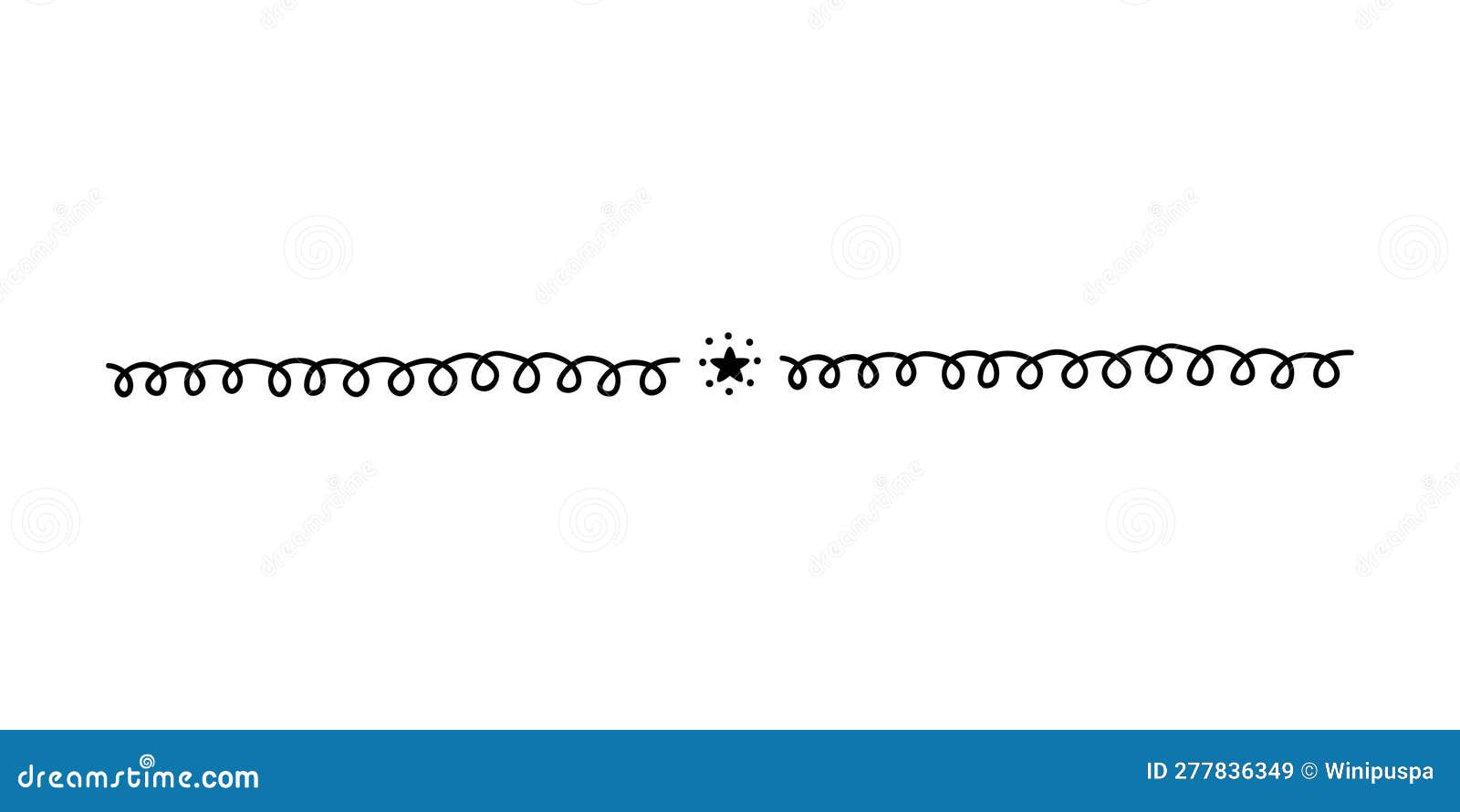 Vintage Divider Element. Black Thin-line Ornate Design Element ...