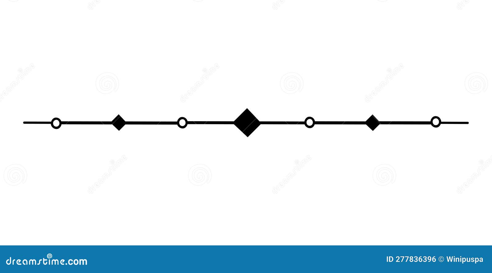 Vintage Divider Element. Black Thin-line Ornate Design Element ...