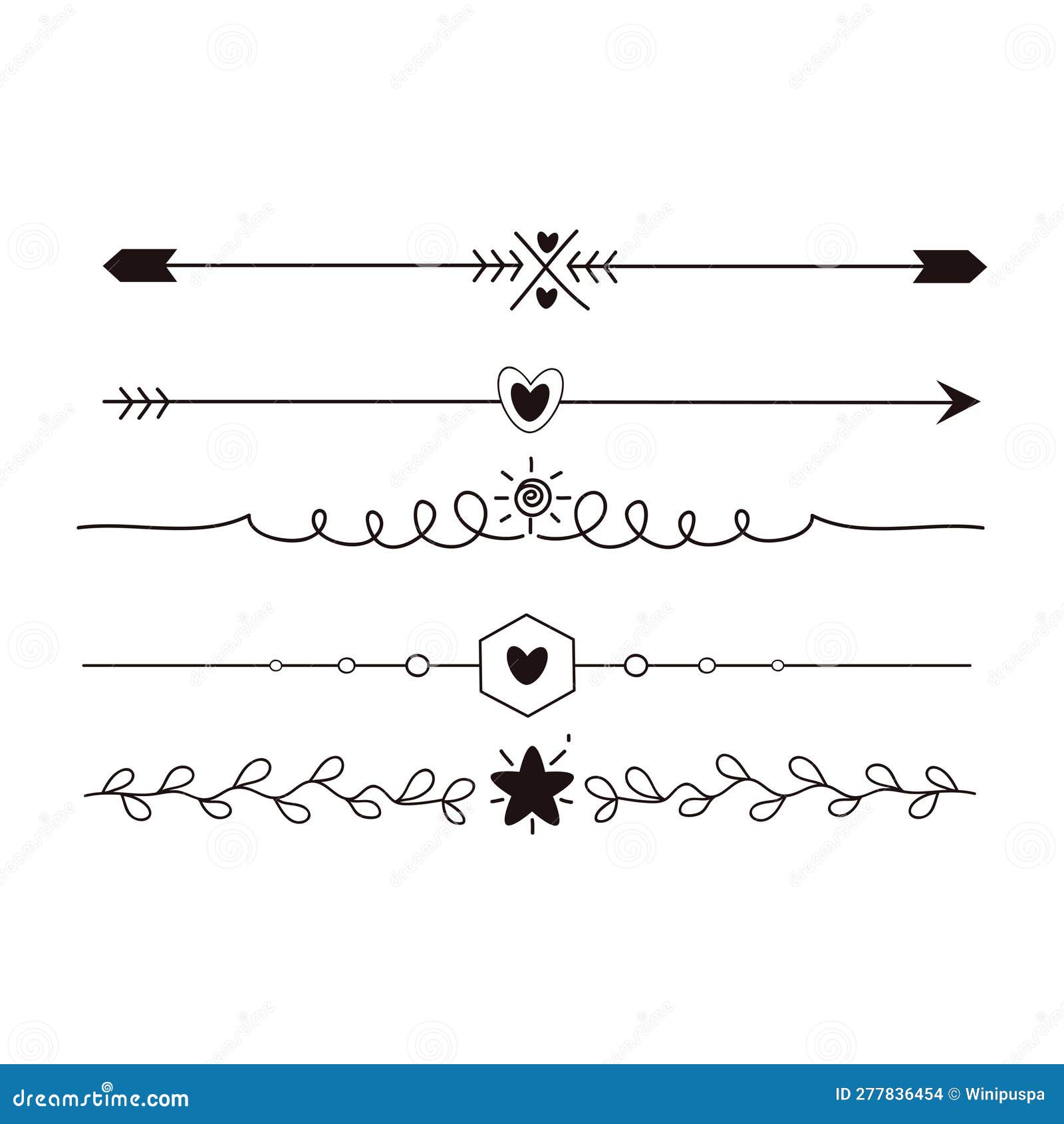 Vintage Divider Element. Black Thin-line Ornate Design Element ...